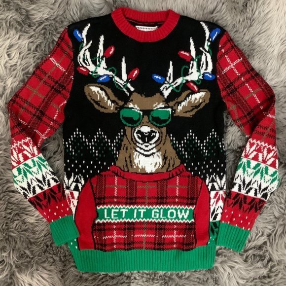 Ugly Holiday Sweater | Shirts | Ugly Holiday Sweater Let It Glow | Poshmark
